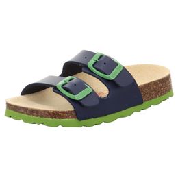 Superfit Jungen Pantolette &raquo;WMS: mittel&laquo; Schlappen, Hausschuh mit Schnallen, Gr&ouml;&szlig;enschablone zum Download blau 30