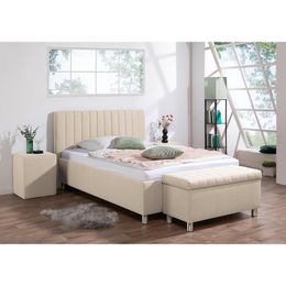 Maintal Polsterbett &raquo;Kieferwald&laquo; mit Bettkasten, wahlweise mit Bonnell- oder Taschenfederkern Matrazte beige Liegefl&auml;che L&auml;nge B: 200cm x 140cm, H&ouml;he Bett: 