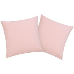 OTTO home Kissenbez&uuml;ge &raquo;Cremona2 100% Baumwoll-Jersey mit Rei&szlig;verschluss&laquo; Kissenh&uuml;lle in diversen Gr&ouml;&szlig;en rosa Jersey, Obermaterial: 100% Baumwolle B/L