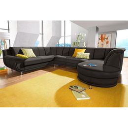 Trendmanufaktur Wohnlandschaft &raquo;Rondo, wahlweine mit Federkern, Breite 320cm, U-Form&laquo; mit Schaumstoffpolsterung, ohne Bettfunktion braun Softlux -