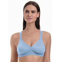 Rosa Faia Damen Soft-BH &raquo;Twin&laquo; ohne B&uuml;gel, verstellbare Tr&auml;ger, weich, schlicht, atmungsaktiv blau 95, Cup C