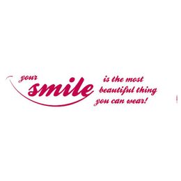 Komar Wandtattoo &raquo;Your smile - Gr&ouml;&szlig;e 14 x 70 cm&laquo; selbstklebend, Wandsticker bunt Folie B/H/T: 14cm x 70cm, Schrift Smiley