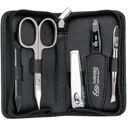 ERBE&reg; Erbe ERBE Manik&uuml;re-Etui &raquo;Siena&laquo; Lederetui mit Zippverschluss schwarz B/H/T: 65mm x 100mm 5