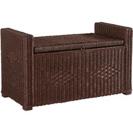 Home Affaire Sitztruhe &raquo;Sch&ouml;nerempfang&laquo; Rattan-Bank, OTTOs Choice, Belastbar bis max. 80 Kg, mit Stauraum braun B/H/T: 90cm x 51cm x 45cm
