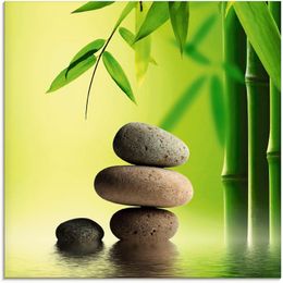 Artland Glasbild &raquo;Spa Stillleben&laquo; Zen 1 Stk. tlg. in verschiedenen Gr&ouml;&szlig;en gr&uuml;n B/H/T: 30cm x 30cm, Glasbild Zen, 1 Stk.