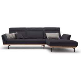 Creation BY ROLF BENZ Ecksofa &raquo;CR.460 Design-Sofa, verstellbare R&uuml;ckenlehne, L-Form&laquo; Sockel in Eiche, Winkelf&uuml;&szlig;e in Umbragrau, Breite 318 cm schwarz 