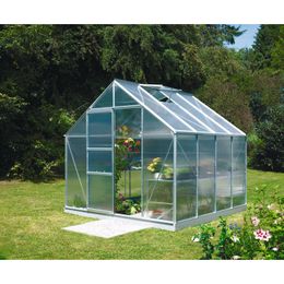 Vitavia Gew&auml;chshaus &raquo;Merkur 6700&laquo; silber B/H/T: 254cm x 254cm