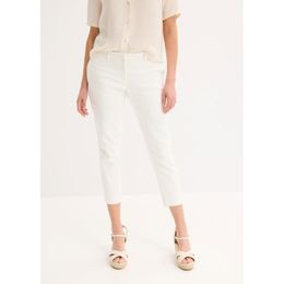 bonprix Damen bonprix 7/8-Hose elegante 7/8-L&auml;nge, feminin geschnitten, Regular Fit wei&szlig; 52, N-Gr