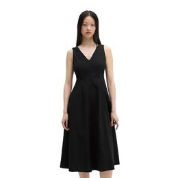 Marc O'Polo Marc O'polo Damen Marc O'Polo Sommerkleid Eingrifftaschen mit ausgestelltem Rock aus Popeline-Stretch schwarz 32, N-Gr