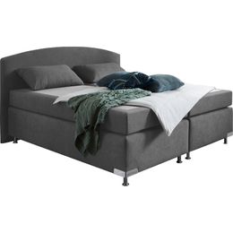 Westfalia Schlafkomfort Boxspringbett &raquo;Amsterdam in den Breiten 160x200, 180x200cm & 200x200cm&laquo; Optional mit Topper grau mit Topper, Liegefl&auml;che B/L: 200cm x 200cm, Gewicht 