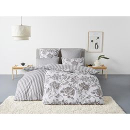 OTTO home Bettw&auml;sche &raquo;Nordby&laquo; 2 Bettw&auml;sche aus Baumwolle, skandinavisches Design, ab Gr&ouml;&szlig;e 135x200 cm Flanell, Obermaterial: 100% Baumwolle B/L: 155cm