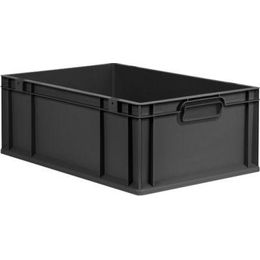 Sch&auml;fer Shop Sch&auml;fer Shop Pure Eurobox Serie Economy, Griffe geschlossen, recycelter Kunststoff, B 600 x T 400 x H 220 mm, 44 l, anthrazit