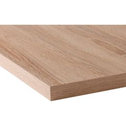 Wiho-K&uuml;chen wiho K&uuml;chen Arbeitsplatte &raquo;"Flexi 28"&laquo; von drei Seiten ummantelt, 28 mm stark braun Holzwerkstoff B/T/H: 240cm x 60cm x 2,8cm