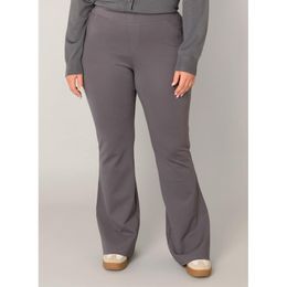 Base Level Curvy Damen Treggings &raquo;Allie&laquo; Aktuelle Boocut-Form grau 58/60, N-Gr