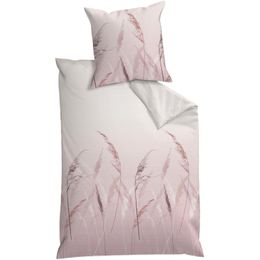 Dyckhoff Bettw&auml;sche &raquo;Soft Pastel&laquo; 2 Stk. rosa Flanell, Obermaterial: 100% Baumwolle B/L: 155cm x 220cm, 1 Stk., 1 Stk., Flanell, B/L: 80cm x 80cm, 2 Stk.