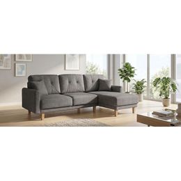 OTTO home Ecksofa &raquo;TRIPLO optionale Schlafsofa mit Bettkasten, Ma&szlig;e B/T/H: 234/164/89 cm&laquo; L-Form wahlweise mit Bettfunktion - Liegefl&auml;che 132x210 cm 