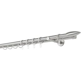 mydeco Gardinenstange &raquo;20mm Cardo Wandtr&auml;ger 12 cm&laquo; 2 l&auml;ufig-l&auml;ufig Fixma&szlig; silber Aluminium B/L: 280cm, 2 l&auml;ufig