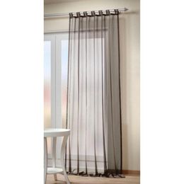 Home Wohnideen Vorhang &raquo;ALPHA&laquo; Schlaufen 1 Stk. tlg. HxB: 245x140, preisg&uuml;nstiger Uni-Schlaufenschal grau Voile, Polyester 245cm, Schlaufen, 140cm