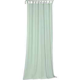 WIRTH Vorhang &raquo;Sunday&laquo; Schlaufen 1 Stk. tlg. nach Ma&szlig; gr&uuml;n Jacquard, Baumwolle, Polyester 405cm, Schlaufen, 142cm
