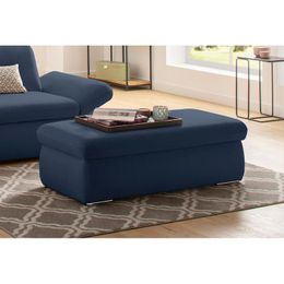 Home Affaire Polsterhocker &raquo;Avesa&laquo; Mit gro&szlig;em Staufach, passend zur Serie "Avesa", B/T/H: 136/64/43 cm blau 100% Polyester B/H/T: 136cm x 43cm x 64cm,