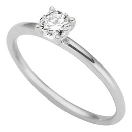 Firetti Damen Goldring &raquo;Schmuck Geschenk Gold 333 Vorsteckring Verlobung Solit&auml;r Lab Grown&laquo; mit Brillant silber 19, 0,3 VS = sehr kleine Einschl&uuml;sse, 