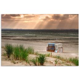 Artland Wandbild &raquo;Schwarzer Busch Strand auf Insel Poel&laquo; Strand 1 Stk. tlg. als Alubild, Leinwandbild in verschied. Gr&ouml;&szlig;en beige B/H/T: 60cm x 40cm, Alu-