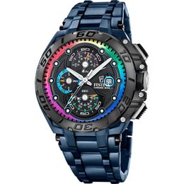 Festina Herren Chronograph &raquo;Chrono Bike Special Edition&laquo; Quarzuhr, Armbanduhr, Herrenuhr, Edelstahlarmband blau Einheitsgr&ouml;&szlig;e