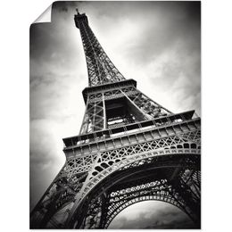 Artland Wandbild &raquo;Eiffelturm Paris&laquo; Geb&auml;ude 1 Stk. tlg. als Leinwandbild, Poster in verschied. Gr&ouml;&szlig;en schwarz B/H/T: 60cm x 80cm, Poster Geb&auml;ude, 1 Stk.
