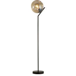 Searchlight Stehlampe &raquo;Punch Floor Lamp - Black Metal & Champagne Punched Glass&laquo; E27 1 Stk. schwarz 1, H: 137cm, 1 Stk.
