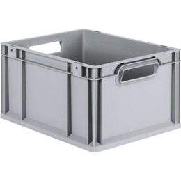 Sch&auml;fer Shop Sch&auml;fer Shop Pure Eurobox Serie Economy, Griffe offen, Kunststoff, B 400 x T 300 x H 220 mm, 20 l, grau