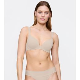 Triumph B&uuml;gel-BH &raquo;Body Make-Up Illusion&laquo; mit tiefem Dekollet&eacute;, gepolsterte Cups, Komfort-B&uuml;gel, Microfaser beige 80, Cup D B&uuml;gel-BH