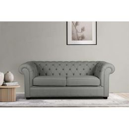Home Affaire 3-Sitzer &raquo;CHARENTE, optionale Schlafsofa, Chesterfield-Sofa, Bettfunktion&laquo; mit edler Knopfheftung und typischen Armlehnen, B/T/H 198/89/