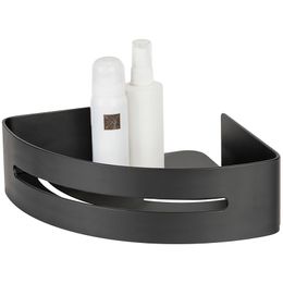 Wenko Eckregal &raquo;Turbo-Loc Modell Bivio&laquo; aus Aluminium f&uuml;r Shampoo, rostfrei, Befestigen ohne Bohren schwarz Aluminium B/H/T: 30,5cm x 8cm x 23cm