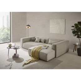 LeGer Home by Lena Gercke Ecksofa &raquo;PIARA XXL Strukturstoff, Big-Sofa, L-Form&laquo; wahlweise Ottomane rechts/links, Kedernaht, extra tiefe Sitzfl&auml;che 100% 