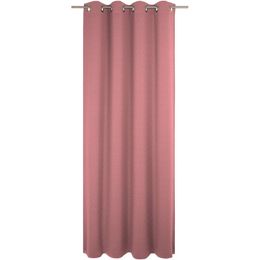 WIRTH Vorhang &raquo;Sunday&laquo; &Ouml;sen 1 Stk. tlg. nach Ma&szlig; rot Jacquard, Baumwolle, Polyester 365cm, &Ouml;sen, 142cm