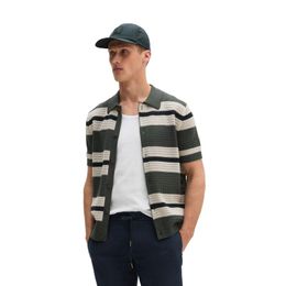 Marc O'Polo Marc O'polo Herren Marc O'Polo Kurzarmhemd Kurzarm-Strickshirt regular in H&auml;kel-Optik gr&uuml;n M, N-Gr