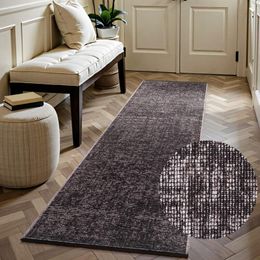 ELLE DECORATION Teppich &raquo;Prisma&laquo; rechteckig 5 mm H&ouml;he Glanz-Effekt, Karo Design, Kachel-Optik, Wohnzimmer, Schlafzimmer,Flur Baumwolle, Polyester B : 