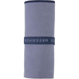 Schiesser Sporthandtuch &raquo;Mario aus hochwertiger Mikrofaser&laquo; mit Kontrastsaum und Logo-Print lila Microfaser, Mikrofaser B/L: 80cmx130cm, 1 Stk., Anker, 