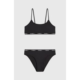 O`Neill O'neill M&auml;dchen O'Neill Bandeau-Bikini &raquo;O'NEILL SPORT BIKINI SET&laquo; 2 Stk. sportliches Bikini-Set, elastischer Bund mit Logostreifen schwarz 140 (134), 