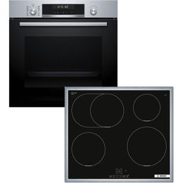 Bosch Backofen-Set &raquo;HBG578BS3&laquo; mit Teleskopauszug nachr&uuml;stbar Pyrolyse-Selbstreinigung Gesund frittieren mit AirFry & Power Boost f&uuml;r schnelle Hitze 