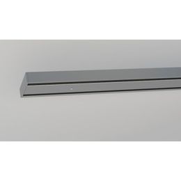Indeko Schienensystem &raquo;Objektschiene&laquo; 2 l&auml;ufig-l&auml;ufig Wunschma&szlig;l&auml;nge Innenlauf Gardinenschiene, Set inkl. Gleitern & Montagematerial silber Aluminium,
