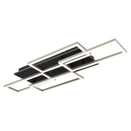 Globo LIGHTING Deckenleuchte &raquo;JEFFRY&laquo; LED-Modul 1 Stk. warmwei&szlig; - kaltwei&szlig; Deckenlampe Wohnzimmer-Leuchte Schlafzimmer-Leuchte Flur K&uuml;che schwarz H: 
