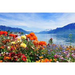 papermoon Fototapete &raquo;Bergsee&laquo; bunt Vlies B/L: 3m x 2,23m, Bahnen: 6 Stk.