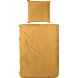 Primera Bettw&auml;sche &raquo;Fa&uacute;xuni&laquo; 3 Stk. mit grafischen kleinen Mustern gelb Satin, Obermaterial: 100% Baumwolle B/L: 200cm x 200cm, 1 Stk., 1 Stk., Satin, B/L: 