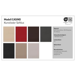 COTTA Hocker &raquo;Casino&laquo; Polstergarnitur, auch als Set erh&auml;ltlich Luxus-Kunstleder;NaturLEDER, echtes Rindsleder;Luxus-Microfaser (100% Polyester);