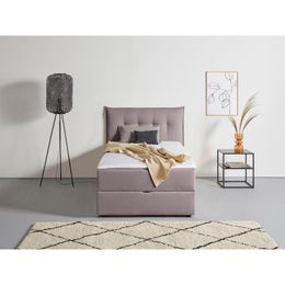 Home Affaire Boxbett &raquo;Kederleicht&laquo; inklusive Bettkasten & Topper, in 4 Breiten und 2 H&auml;rtegraden grau Struktur, Liegefl&auml;che B/L: 120cm x 200cm, H2 + 