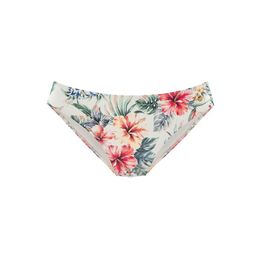 Lascana Damen Lascana Bikini-Hose &raquo;Salsa&laquo; mit normalem Schnitt und tollem Blumenprint beige 40, N-Gr