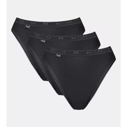 Sloggi Damen Sloggi Tai-Slip &raquo;Basic+&laquo; elastischer Bund, weiche N&auml;hte, Baumwollmischung, atmungsaktiv schwarz 38