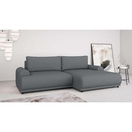 Home Affaire Ecksofa &raquo;Marsby, mit Bettfunktion und Bettkasten, Ma&szlig;e: B/H/T 242/65/145 cm&laquo; L-Form mit Wellenunterfederung, Recamiere links oder rechts 