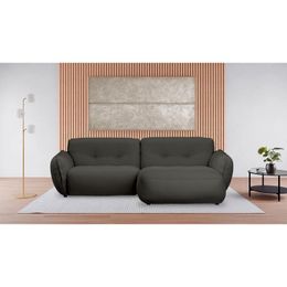 BETYPE Ecksofa &raquo;Be Fluffy Mega Sofa, bequem, viel Platz, Breite 289cm, L-Form&laquo; Softes Sitzgef&uuml;hl, moderne Kedernaht, hochwertiger Bezug grau 100% 